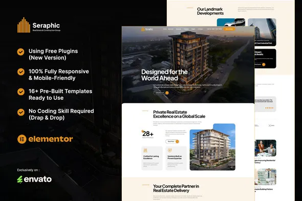 Seraphic - Real Estate & Construction Group Bestt Elementor Template Kit